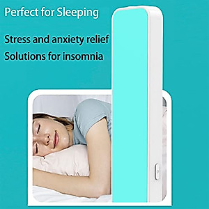 Pillow Speaker Bone Conduction Stereo Bluetooth Wireless Music Sleep Headphones Insomnia White Noise Machine for Side Sleepers Adults and Baby Compatible with iOS/Android/Windows (Square+White+Blue)