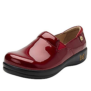 Alegria Women's Keli Cherry Bomb Patent Leather Shoes 9.5-10 Wide Width US