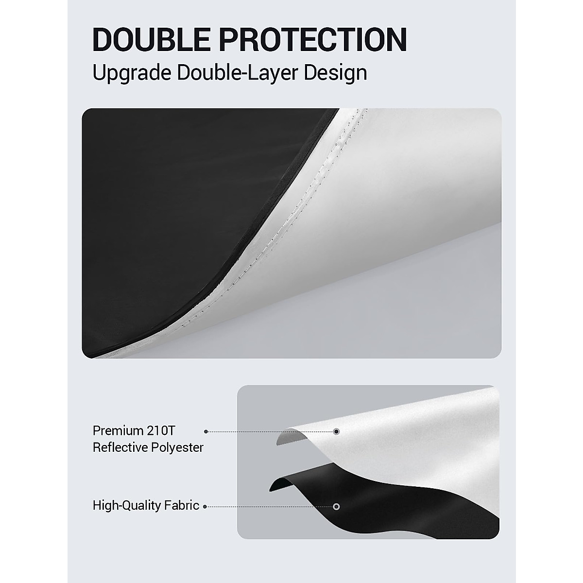 BASENOR Tesla Model X Windshield Sunshade Folding Sun Visor Protector Sun Shade Cover with a Storage Bag Fit Model X 2021-2024