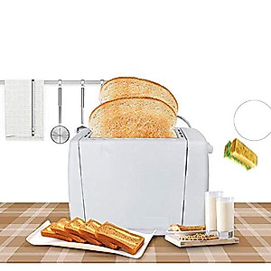 Hovico Toaster 2 Slice,Extra Wide Slot Toasters 2 Slice 6 WHITE Settings and Removable Crumb Tray, Stainless Steel Toasters Breakfast Machine