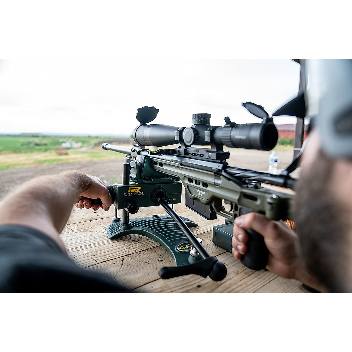 Caldwell Fire Control Full Length Rest Adjustable Ambidextrous Rifle Shooting Rest for Range, Outdoors, Sight In, Shooting Stability