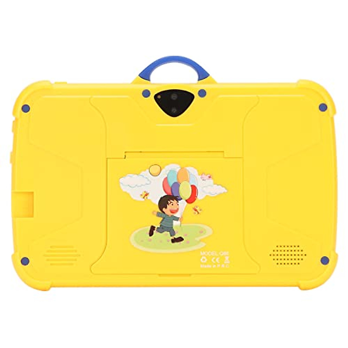 Pomya Kids Tablet,Toddler Tablet,7 Inch Kids Tablet,1GB RAM 8GB ROM, HD Eye Protection Screen Dual Camera Toddler Tablet, Kids Tablet with Stand Protective Case (Yellow)