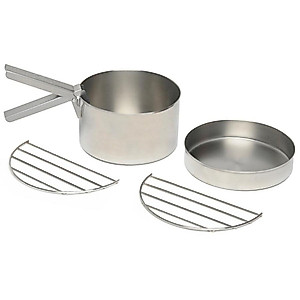 Kelly Kettle Large Cook Set 29 oz. Pot (3.6 Cups/.85 ltr) Great accessory for your Use with Pot Support or Hobo Stove for more flexability. (Pot Support and Hobo Stove NOT included)