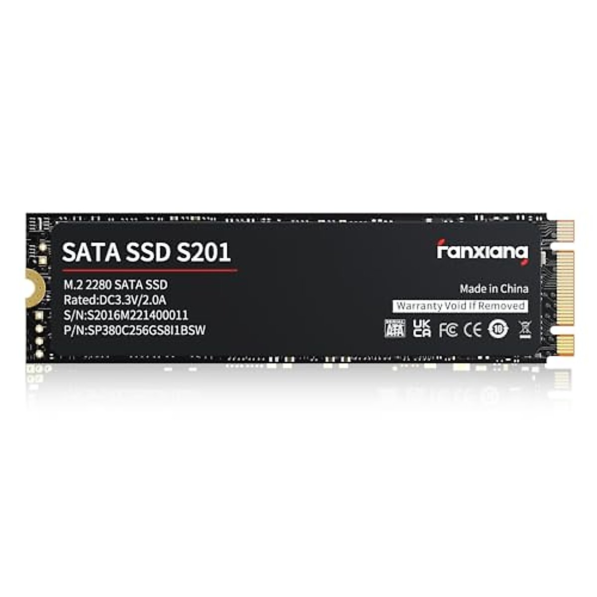 fanxiang S201 512GB M.2 SSD 2280 SATA III 6Gb/s Internal Solid State Drive, SLC Cache for Speed Boost, Read Speed up to 550MB/sec, Compatible with Laptop and PC Desktops(Black)