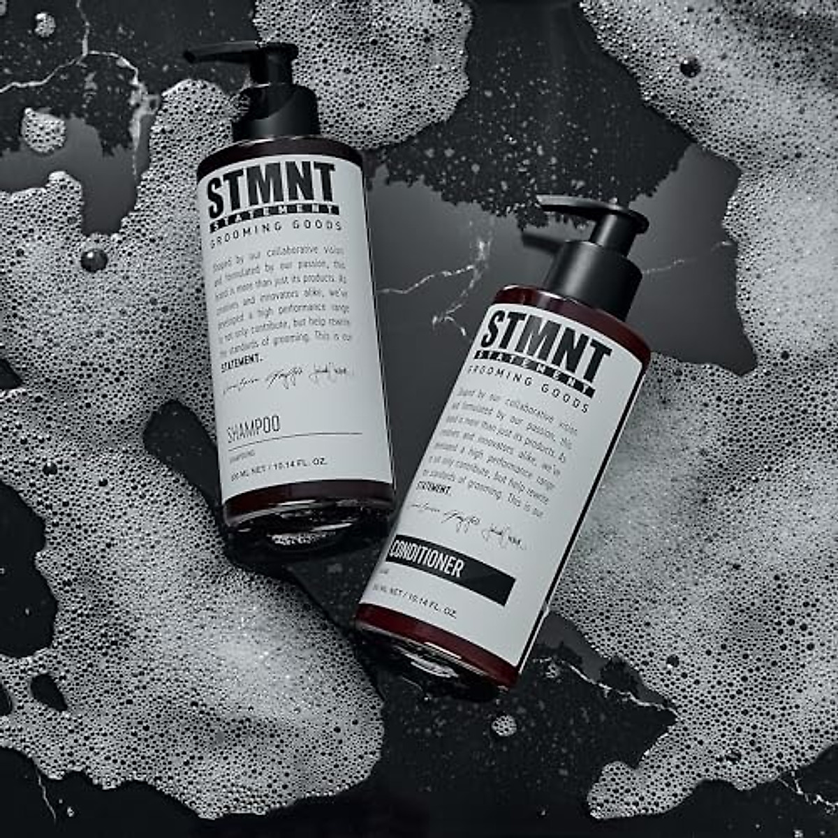 STMNT Grooming Goods Conditioner, 9.3 oz,Softens Hair,Restores Shine,Moisturizing Formula,Activated Charcoal & Menthol,All Hair Types