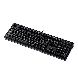 ELECOM Wired Keyboard with Full Numeric pad and USB 2 Port Membrane Type [Black] TK-FCM094HBK(Japan Import)
