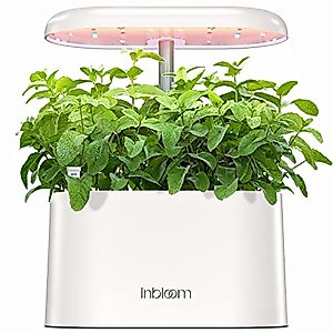 inbloom Hydroponics Growing System, Upgrade Indoor Herb Garden 3.0 with More 20% Red Grow Light, Plants Germination Kit, No Installation, Height Adjustable(0'' to 17.25''), Automatic Timer, White