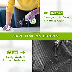 Shelf Drawer Liner for Kitchen Cabinets, Durable Pantry Shelving Liners for Tool Box Closet Refrigerator Non Stick Waterproof Plastic Cabinet Protector Liners Mat Washable, Black 11.8 x 78.7 inches