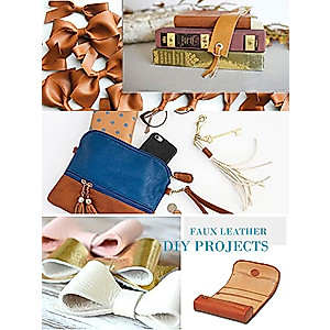 Faux Leather Sheets for Craft One Roll Smooth Surface Leather Fabric Sheets 12"x 53” (30cm x 135cm) Inch Large Size for Leather Earrings Bows Wallets DIY Projects (SkyBlue)