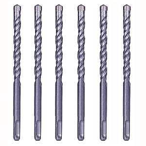 SDS Plus Hammer Drill Bit 6Pcs 1/2 in. x 8 in. Masonry Concrete Rock Drill
