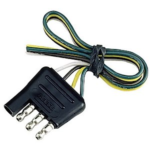 Reese Towpower 74124 12" 4-Way Flat Trailer End Connector - Black