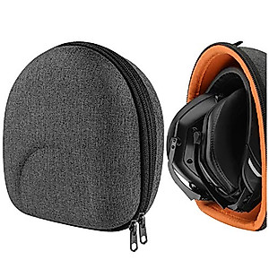 Geekria Shield Headphone Case Compatible with V-Moda Crossfade M-100, Crossfade 2 Wireless, Crossfade XS Case, Replacement Hard Shell Travel Carrying Bag with Cable Storage (Dark Grey)