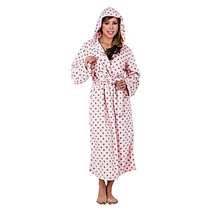 Hoodie Robe Plush Hooded Robe Spa Bathrobe Hoody Robe Long Robe