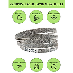 ZYZKPDS 532405143 584453101 405143 Husqvarna AYP 7133156 Craftsman 21546607 Ariens Lawn Tractor Mower Deck Belt 1/2" x 106" with 46" Lawn Mower Kevlar Deck Belt