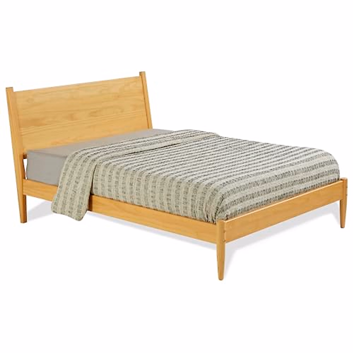 Camaflexi Mid-Century Panel Bed - Queen Size - Scandinavian Oak Finish