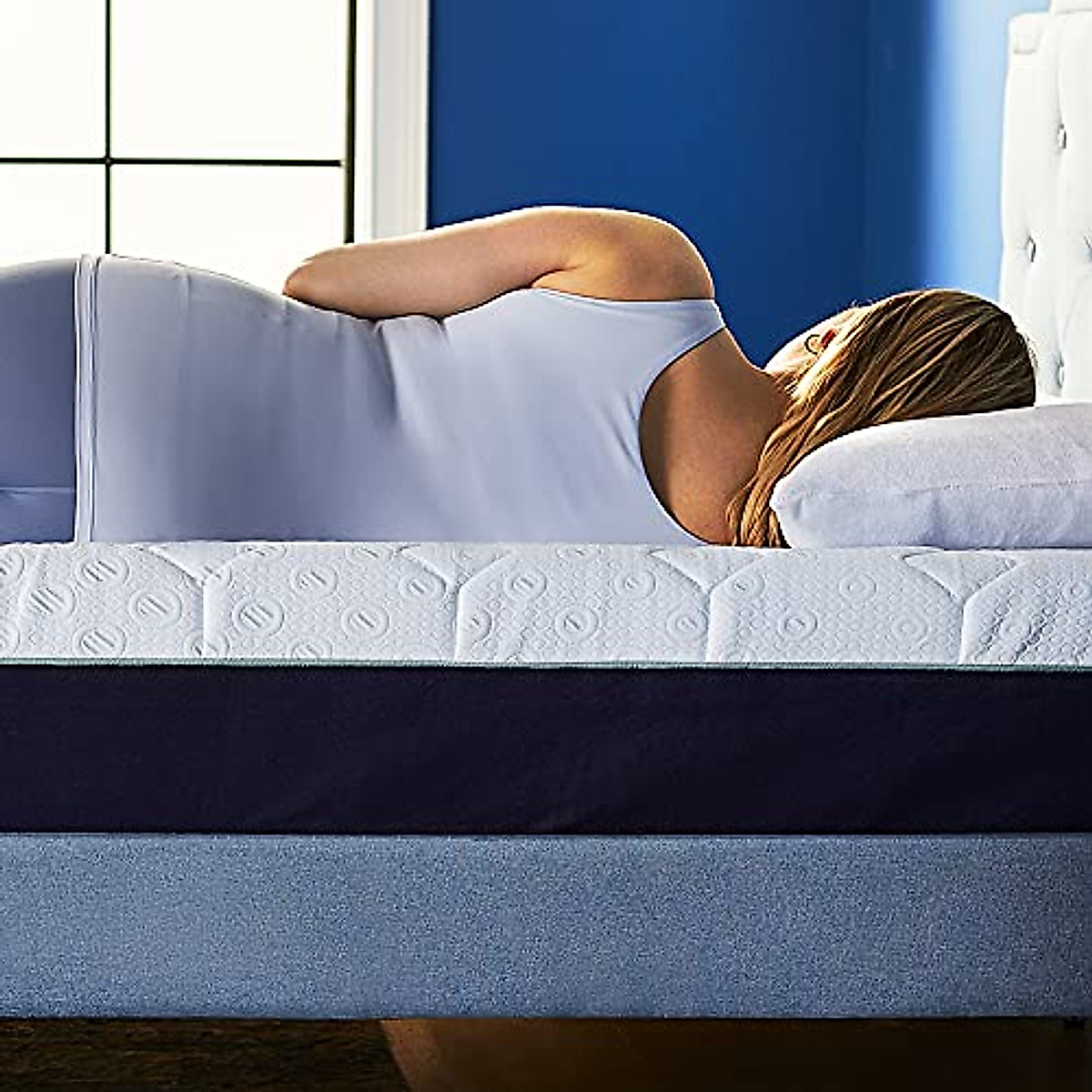 Sleep Innovations Ellis 12 Inch Advanced Cooling Gel Plus Memory Foam Mattress with Dual Cool Cover, Full Size, Bed in a Box, Medium Support
