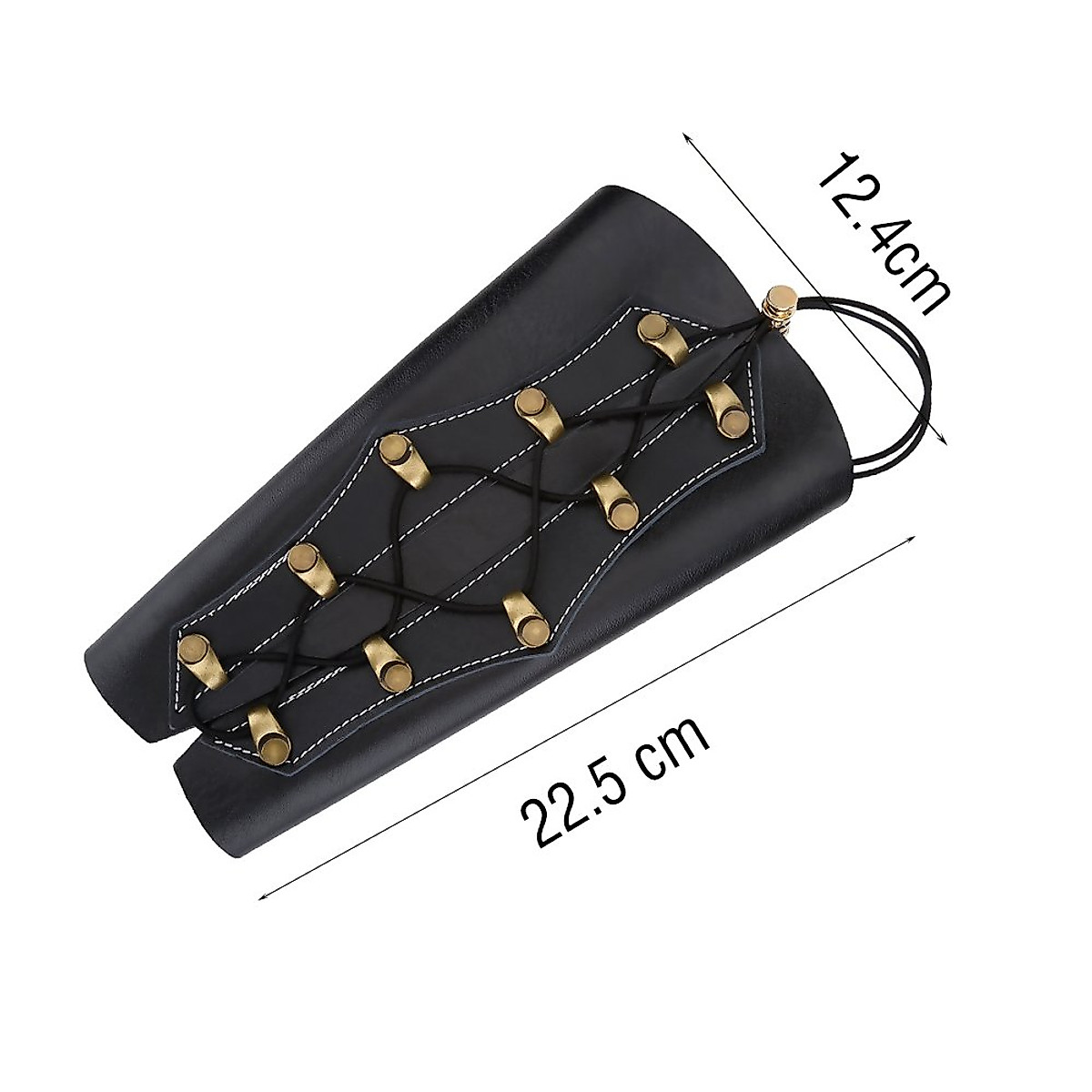 Archery Arm Guards PU Leather Archery Arm Guard Shooting Gear with Adjustable Straps for Bow Hunting Shooting (Black)