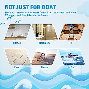 i COVER Boat Scuff Erasers - Magic Boat Sponge for Cleaning Mark Dirt Long-Lasting Marine Boat Cleaner Accessories, 3 Pack