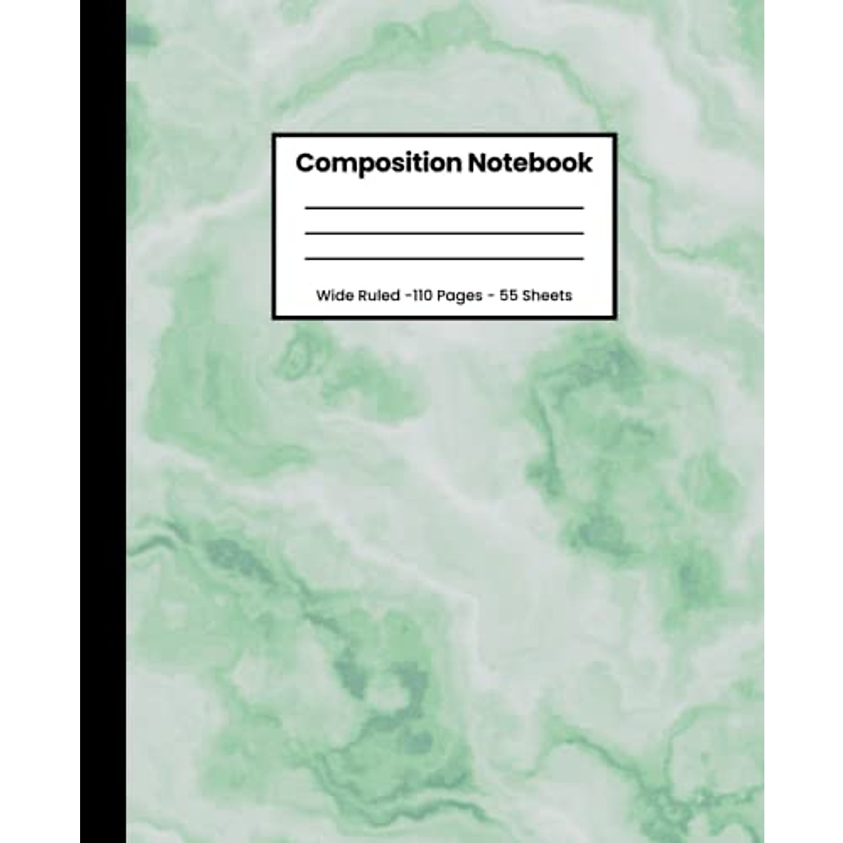 Marble Composition Notebook Light Green: Wide Ruled Notebook for School, Notebook for Kids, Teens, and Adults, 110 Pages 7.5X9.25 Inches