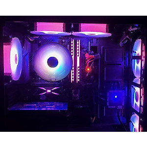 DS 1500RPM CPU Cooler 120MM Aluminum Extrusion FIN CPU Cooling Fan for Computer Case, LED Fan Junior Players, Entry-Level use for Intel LGA 1155 1151 775 1366 (Fixed RGB, 2ND, C Series)