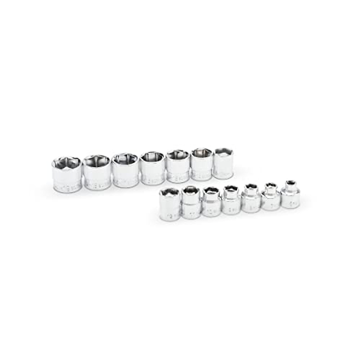 GEARWRENCH 14 Piece 3/8" Drive 6 Point MM Stubby Socket Set - 81396