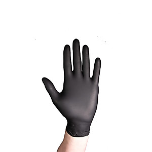 GripProtect® Precise Black Nitrile Exam Gloves | 4 Mil | Chemo-Rated | Food, Home, Hospital, Law Enforcement, Tattoo | (X-Large, 100)