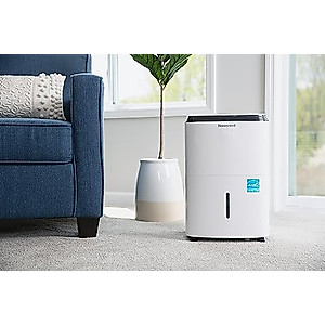 Honeywell 4000 Sq. Ft. Energy Star Dehumidifier with Built-in Pump for Home Basements & Large Rooms, with Mirage Display, Washable Filter to Remove Odor and Filter Change Alert - 50 Pint (Previously 70 Pint)