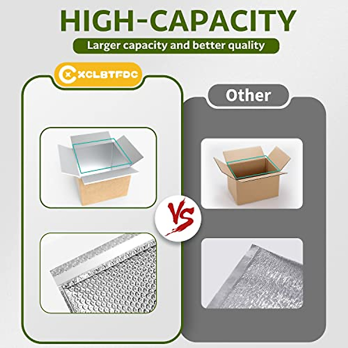 XCLBTFDC Insulated Shipping Boxes with Aluminum Foil Insulated Liner, Styrofoam Cold Delivery Carton Cooler Box with Thermal Bag Liner for Shipping Frozen Food,Moving,Mailing (2 Sets-14"X 11.5"X 9.6")