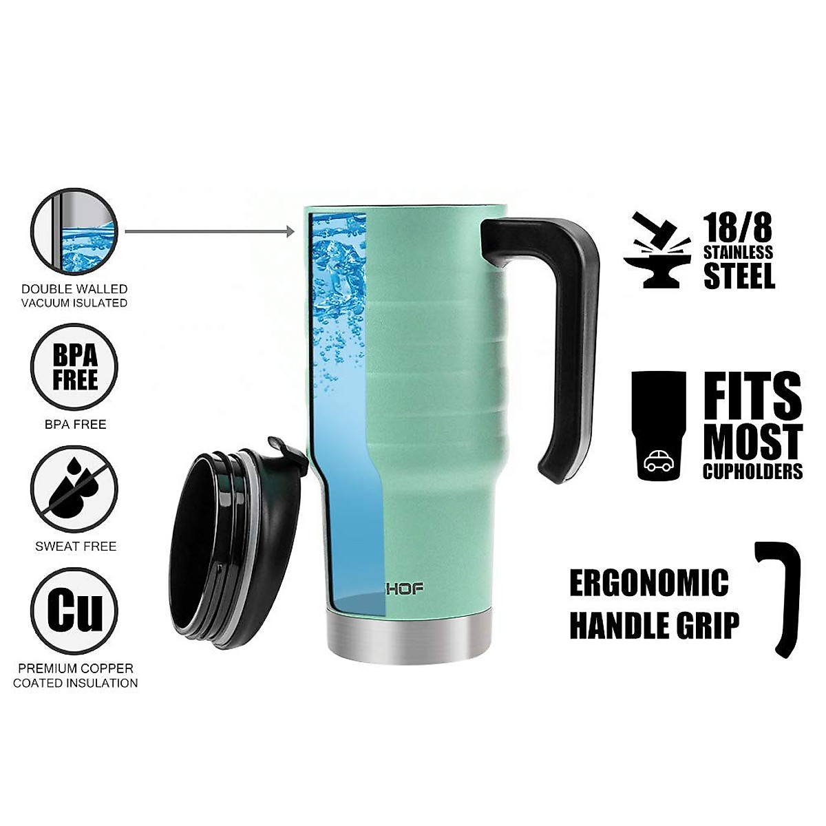 HAUSHOF 24 oz Travel Mug, 2 Pieces