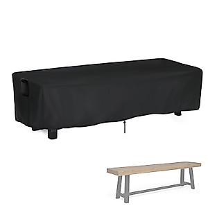 Kingling Outdoor Bench Cover Rectangle, Wood Bench Cover Waterproof Patio Bench Covers for Outdoor Furniture Long Chair Cover, 63" W x 15" D x 18" H