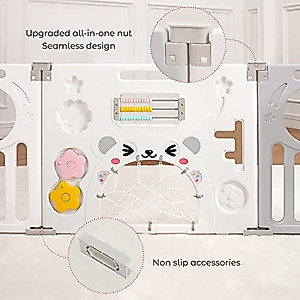 Baby Playpen, Dripex Foldable Playpen for Babies and Toddlers, Baby Fence Play Area, Custom Shape, Easy Assemble and Storage, Play Yard for Babies Safety, Indoor Outdoor Baby Play Pen