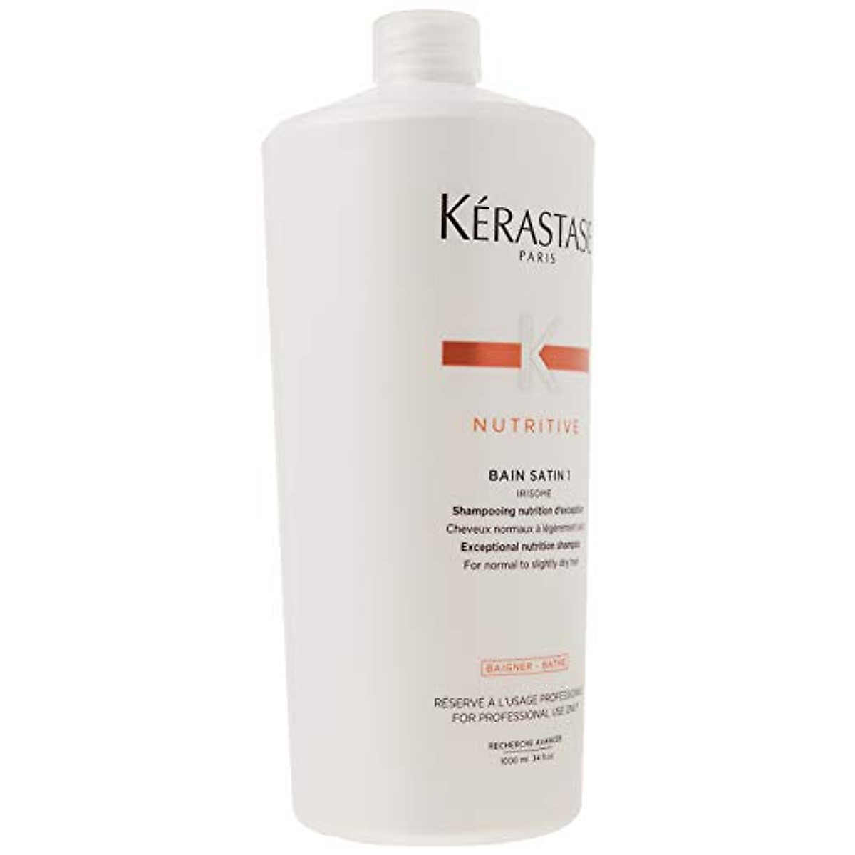 Kerastase Nutritive Bain Satin 1 Exceptional Nutrition Shampoo (For Normal to Slightly Dry Hair) 1000ml/34oz