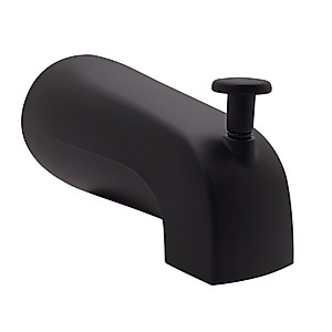 Westbrass E531D-1F-12 5-1/4" Reach Wall Mount Tub Spout with Front Diverter, Oil Rubbed Bronze