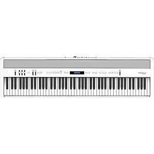 Roland FP-60X 88-Key Digital Piano - White Bundle with Adjustable Stand, Bench, Deluxe Sustain Pedal, Instructional DVD, Online Piano Lessons, and Austin Bazaar Polishing Cloth - White