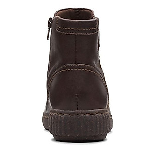 Clarks Women's Caroline Orchid Ankle Boot, Dark Brown, 9