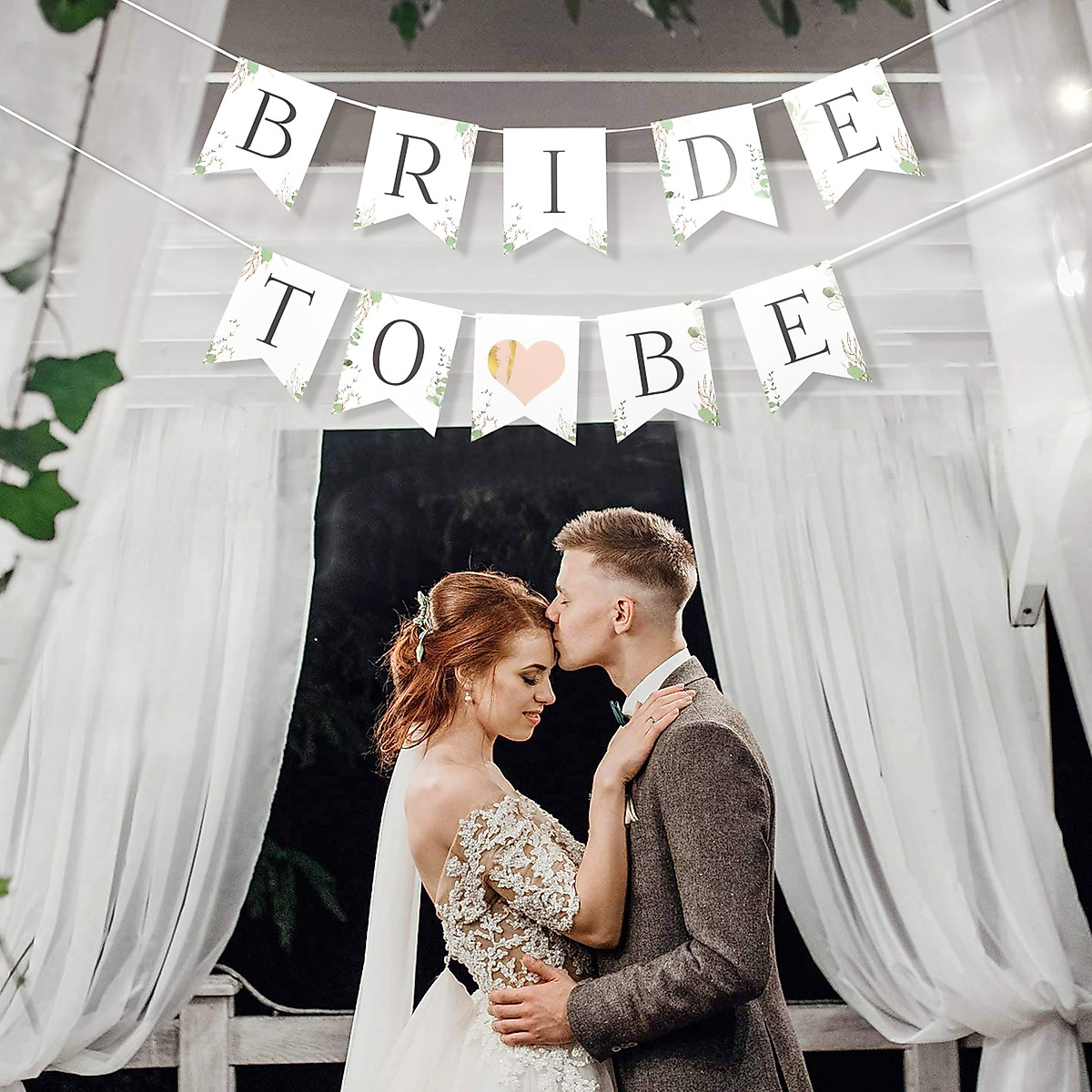 Bride To Be Banner - Bridal Shower Decoration,Greenery Bride To Be Banner,Bachelorette Party Banner,Engagement And Wedding Party Decorations,