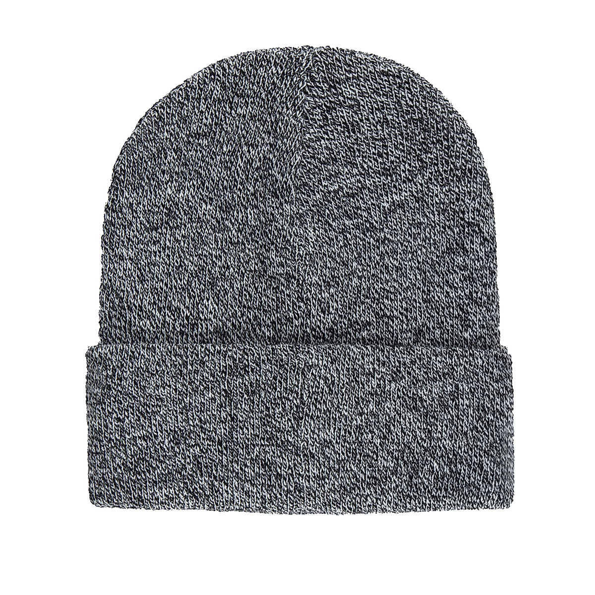 Levi's Unisex Adult All Season Comfy Leather Logo Patch Cuffed Hero Beanie Hat, Marled Grey