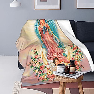 Virgin Mary Blanket Soft Warm Lightweight Cozy Plush Throw Blanket 50x40