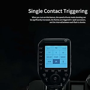 Godox XProII-C Wireless Flash Trigger for Canon Camera, XPro-C Upgrade Version, 1/8000s HSS TTL Convert-Manual TCM Function Flash Transmitter Compatible with Canon EOS R5 5D Mark III 7D 6D 80D