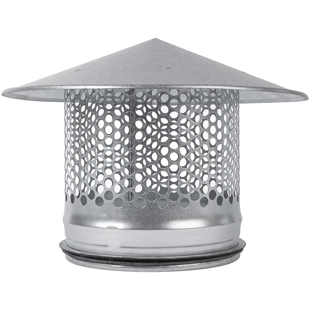 Vent Systems 6" Inch Round Chimney Cap Galvanized Steel for All Weather Conditions Top Round Exhaust Cap with Rubber for Perfect Insulation Roof Vent Cap Vent Cover 6 Inch 150 mm