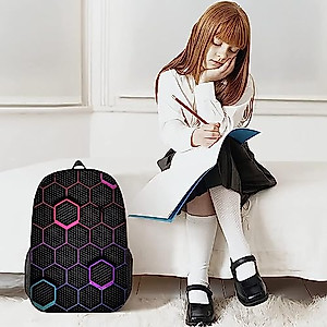 DKXHZ Game Cartoon Backpack Sports Bag 3D Printing Large Capacity Portable Large Capacity Packsack for Boys and Girls-3