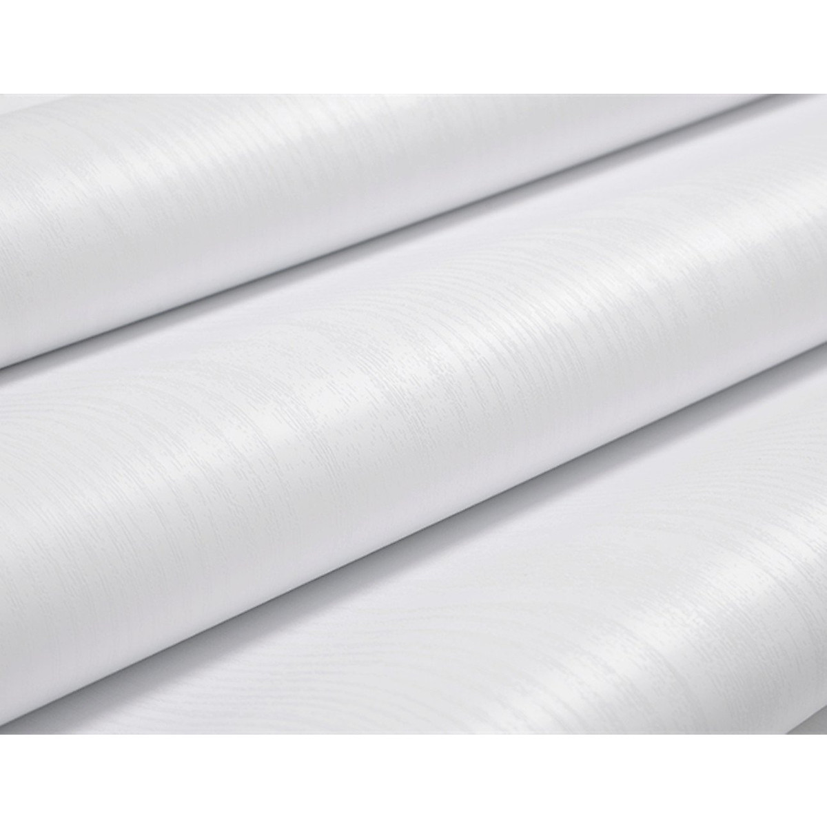 Moyishi Self Adhesive White Wood Grain Furniture Stickers PVC Wallpaper cabinets Gloss Film Vinyl Counter Top Decal 15.7''x79''