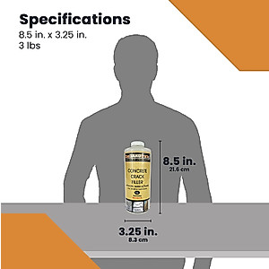 ConSandtrate Concrete Crack Filler - Tan - 3 lb. (Single Bottle) for Filling in Concrete Cracks on driveways, walkways and patios