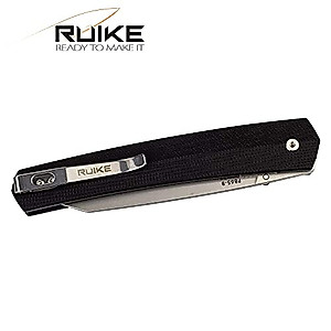 Ruike P865 Pocket Tactical Knife Folding knives 14c28n Stainless Steel Liner Lock Utility Camping Knife Survival 3.58inch Small Mini tool Knife EDC Tools Belt Clip for Men Gift