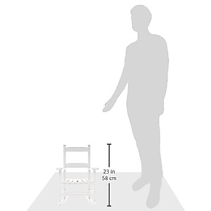 Seasonal Trends Chair Rocker Child WHT KN-14W