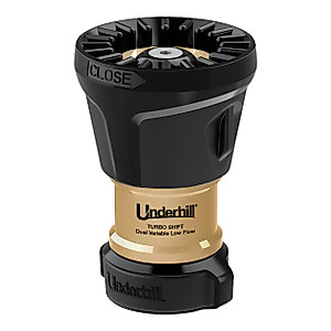 Underhill Magnum UltraMAX Premium PRO Series-TurboShift ¾ Inch Garden Water Hose Nozzle, Sprayer, Jet, Metal and Rubber, Adjustable, NG650-DFH-75