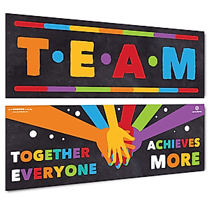 Sproutbrite Classroom Decorations - Banner Posters for Teachers - Team Bulletin Board and Wall Decor for Pre School, Elementary and Middle School Themes