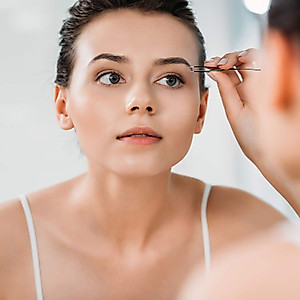 Mudder 12 Pieces Eyebrow Kit Multipurpose Exfoliating Dermaplaning Tool, Include 3 Face Razors, 3 Eyebrow Shaver, 3 Eyebrow Brush, 2 Scissors, and Tweezer for Women Girls