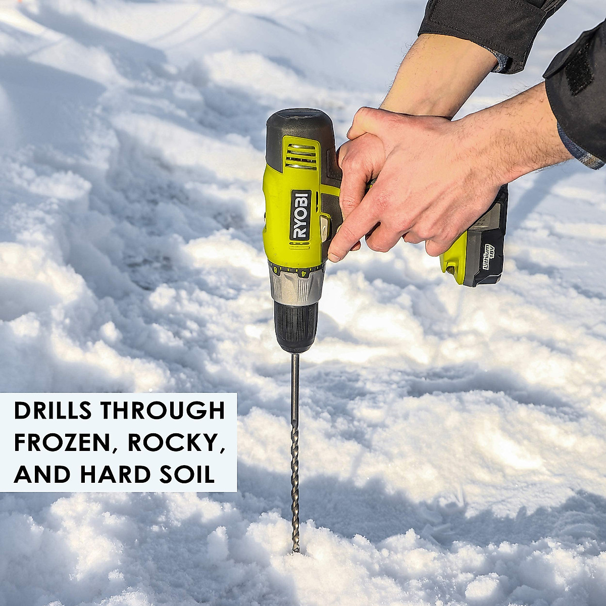 Polar Snow Products 12" Driveway Stake Installation Bit -Easily Install Your Snow Stakes in Frozen and Rocky Soil