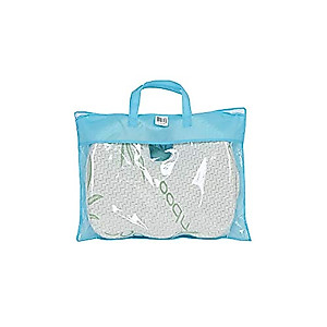 Bamboo Seat Cushion Pillow for Office Chair - Memory Foam Pad for Tailbone, Sciatica, Lower Back Pain Relief, Ergonomic and Non-Slip, Machine Washable Cover (Pack of 1)